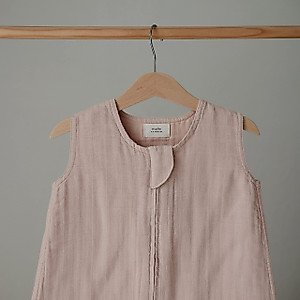 mushie Baby Wearable Blanket | 100% Organic Cotton Muslin | Sleeping Bag for Infants (Blush)