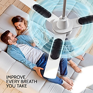 Veloxe Ceiling Fan Filters for Blades | 6-Pack Set Air Filters with Activated Charcoal | Odor Eliminator & Air Purifiers for Common Household Contaminants | Unscented Carbon Air Filters