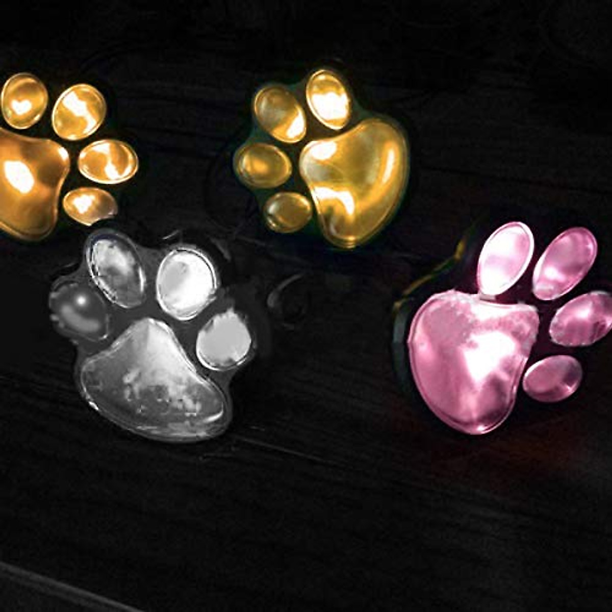 SH-RuiDu Solar 4-Paw Light Garden Ground Dog Cat Paw LED Solar Lamp for Garden Patio Yard Decor Walkway