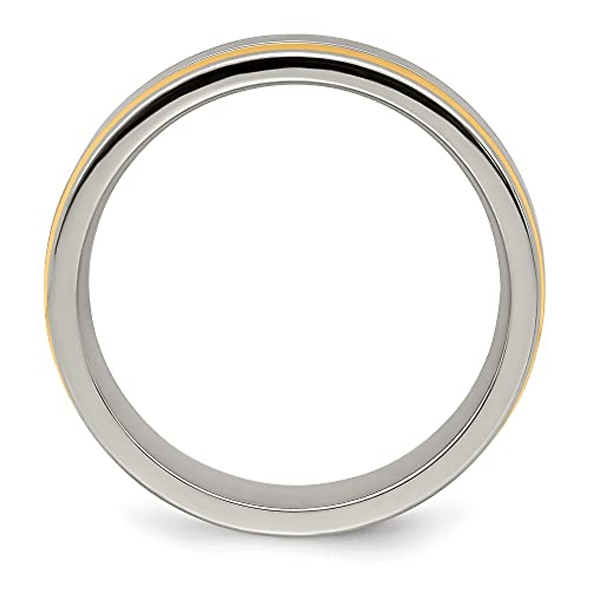 Diamond2Deal Edward Mirell Titanium and 14k Gold 6mm Miligrain Wedding Band Ring