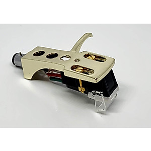 Cartridge and Stylus, Conical needle and Gold Plated Headshell with mounting bolts Technics SL-1200, SL-1210, SL-1600, SL-1610, SL-1700, SL-235, SL-23A, SL-B2, SL-B202