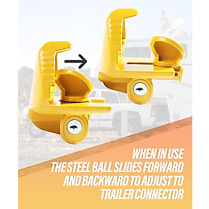 Zlirfy Trailer Lock Kit,Tow Hitch Lock,Trailer Hitch Lock Set,Fit 1-7/8",2",and 2-5/16" Couplers,Boat Camper Accessories for Travel Trailers,Universal Trailer Locks Ball Hitch