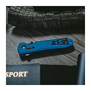 SOG Pentagon XR LTE Lightweight Professional Ambidextrous Folding Knife | 3.66" CTS XHP Steel Blade | XR Locking Mechanism, Blue