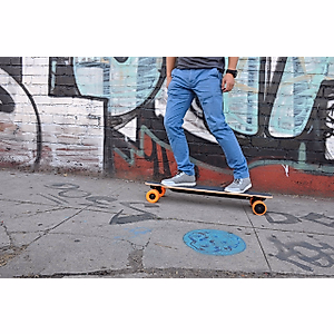 Blitzart 38" Hurricane Electric Longboard Electronic Skateboard 18mph 350w brushless Motor (Hurricane Black)
