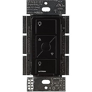 Lutron Caséta Smart Dimmer Switch for ELV+ Bulbs, 250W LED, PD-5NE-BL, Black