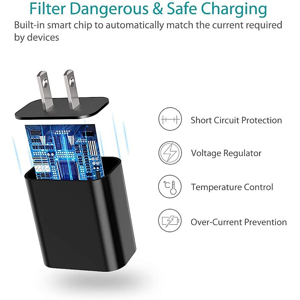 USB Charger for JLab Go Ai/Pop/Sport, JLab Epic Air ANC/Sport ANC, JLab JBuds Air/Sport/Executive/Pro/Play Gaming/ANC USB A Male to Female Extension Cable Cord