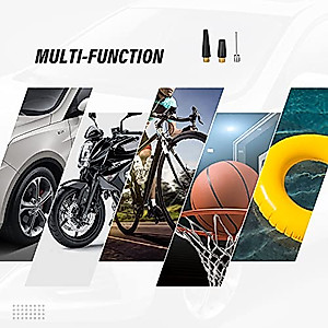 AVID POWER 12V DC Tire Inflator Portable Air Compressor with Heavy Duty Dual Cylinders for Fast Inflation, Auto Shut-Off Tire Pump with Digital Pressure Gauge, LED Light, Air Inflator for Tires