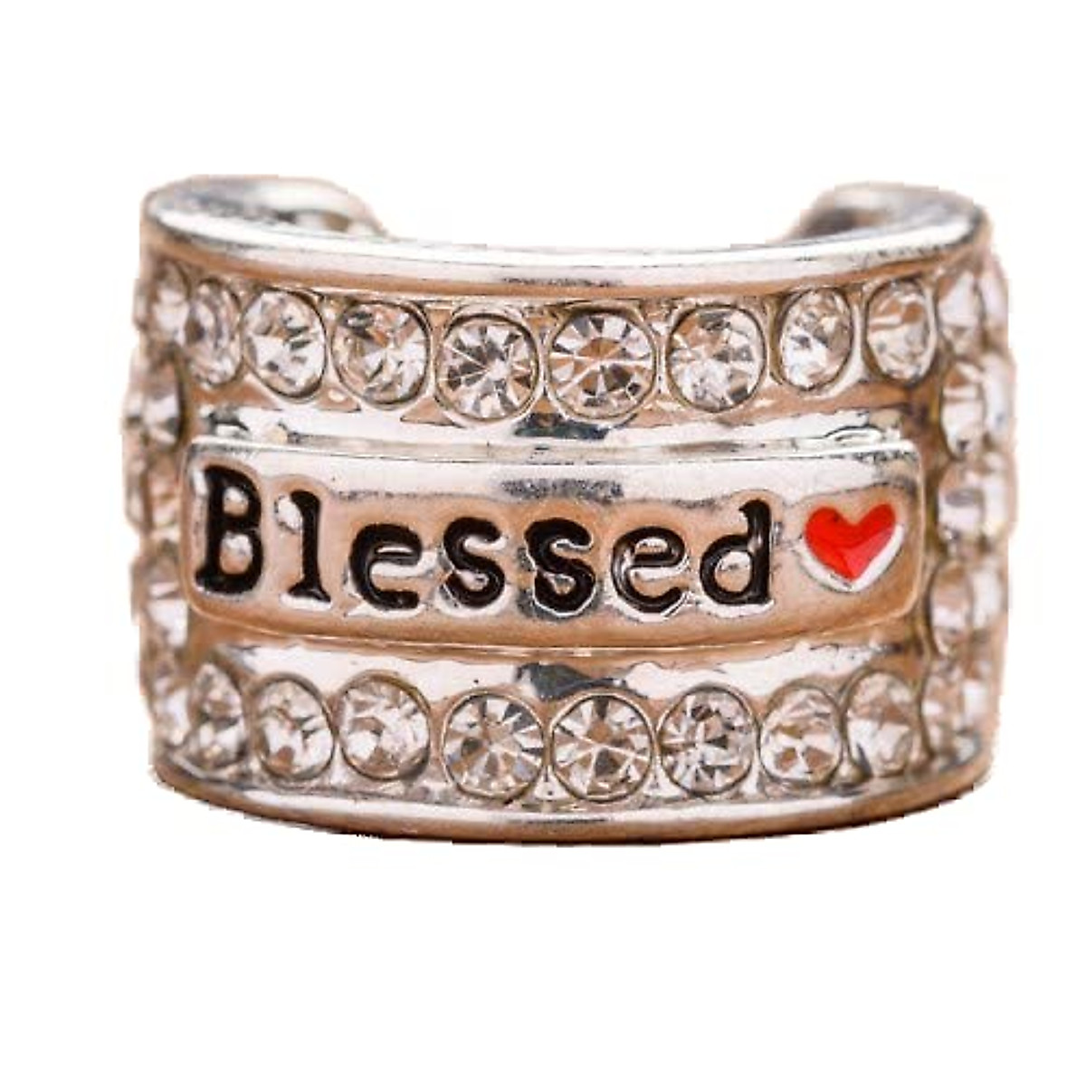 charMED Custom Stethoscope Charms - Blessed Charm - Gifts for Nurses, Doctors, Veterinarians, Technicians, Surgeons Healthcare Professionals - Metal Silver 0.5" Ring Charm