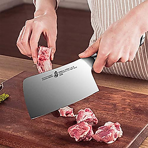 TUO Vegetable Meat Cleaver knife - Cleaver Knife 6.5 inch Chopping Chopper Butcher Knife Chinese Cleaver - German HC Steel with Pakkawood Handle - FALCON SERIES with Gift Box