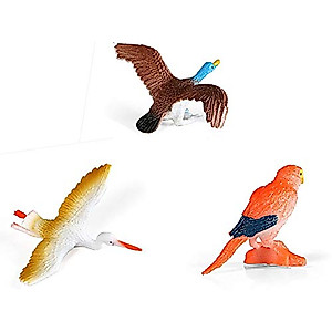 HERSMEMOR 12PCS Birds Figures Toys Playset for Kids, Birthday Christmas Easter for Girls Boys, Decorations for Cakes (Birds Toys)