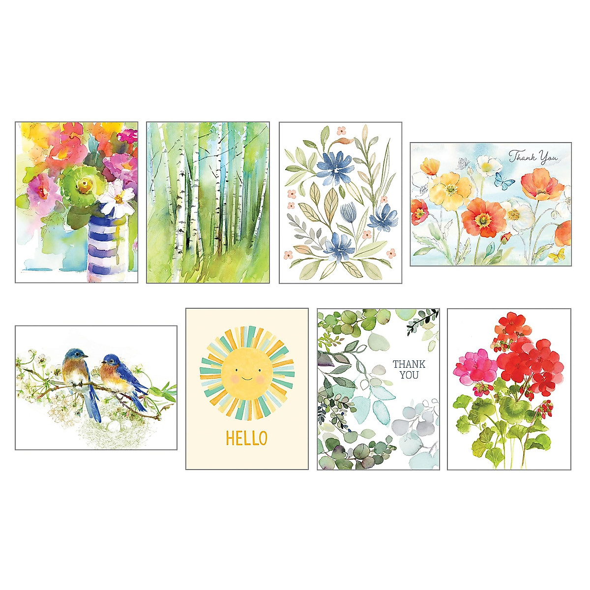 Gina B Designs Pack of 8 Assorted Blank Note Cards