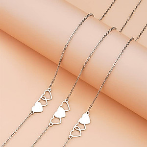 Sister Necklace for 2/3/4/5 Heart Matching Necklaces Best Friend Long Distance Friendship Jewelry Birthday Bff Gift-B