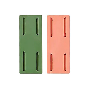 MISNODE 2 Pack Power Strip Holder Wall-Mounted Power Socket Holder Multicolor Adhesive Punch-Free Socket Holder Removable Power Strip HolderFixator Space-Saving Plug Fixer for Home Office