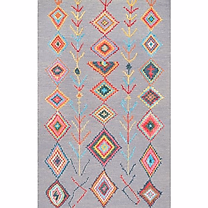 nuLOOM Hand Tufted Belini Area Rug, 4x6, Grey