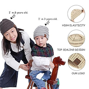 DYKL Packs Kids Baby Winter Warm Knit Hats for Boys Girls Soft Infant Baby Toddler Beanies for Boys Girls
