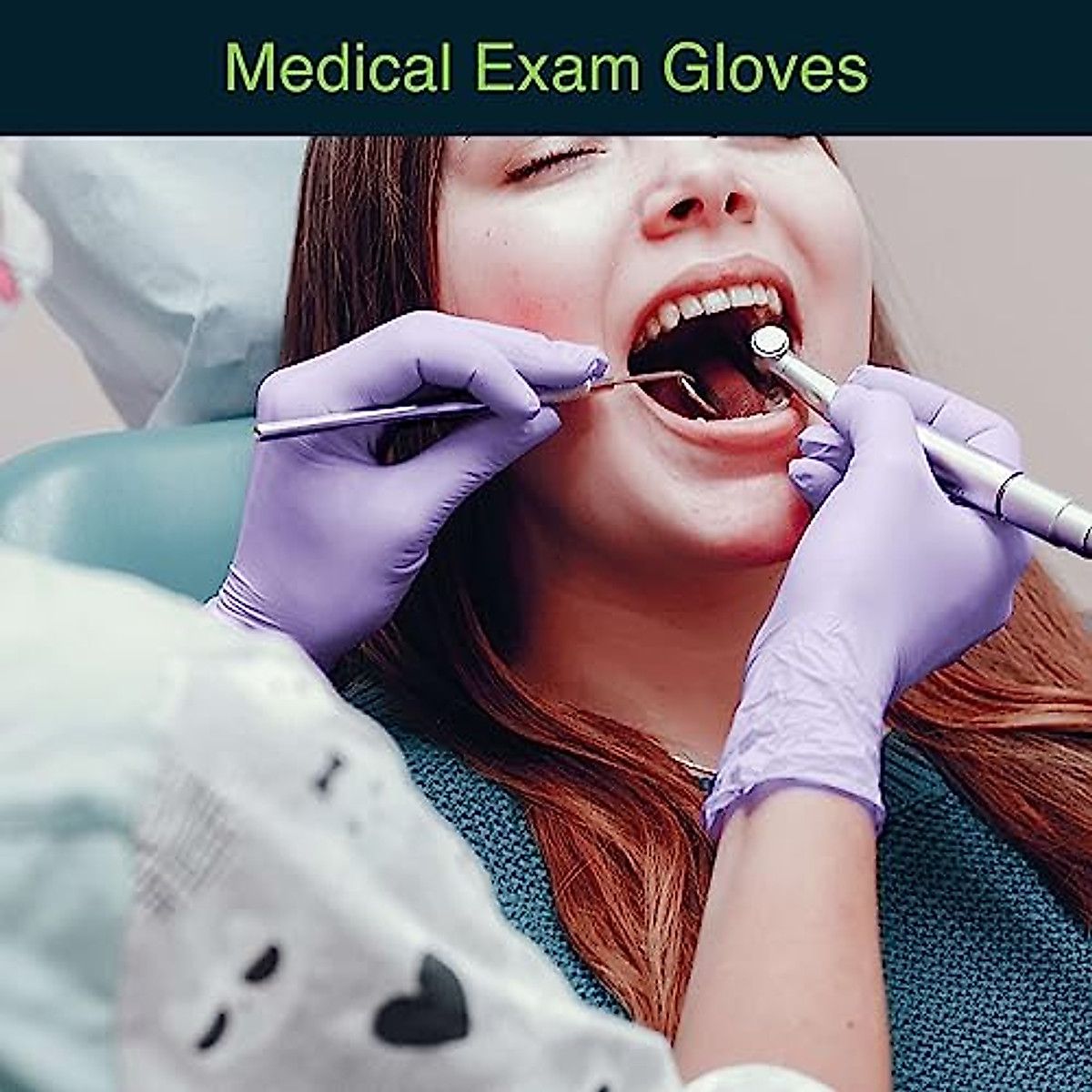Lilac Nitrile Disposable Gloves - 100 Count - 3 Mil Nitrile Gloves Large - Powder and Latex Free Rubber Gloves - Surgical Medical Exam Gloves - Food Safe Cooking Gloves