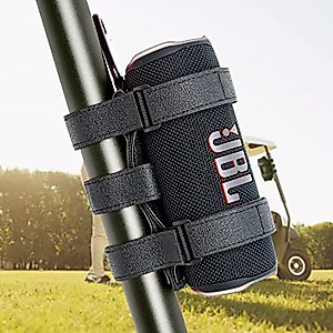 HeyMoonTong Portable Speaker Mount for Wireless Bluetooth Speakers with 7.5''-12.5'' Circumference, Waterproof Adjustable Strap Accessory Holder Fits UTV Golf Cart Bike or Boat Railing/Cross bar/Frame