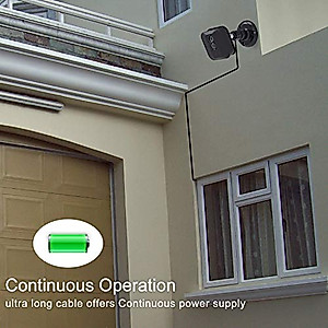 2 Pack 10FT Power Extension Cable for WyzeCam, WyzeCam Pan, KasaCam Indoor, NestCam Indoor, Blink, Cloud Cam, USB to Micro USB Durable Charging and Data Sync Cord (Black)