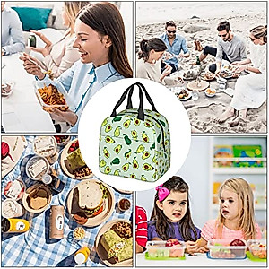 Echoserein Cute Avocado Fun Fruits Lunch Bag Insulated Lunch Box Reusable Lunchbox Waterproof Portable Lunch Tote For Women Men Girls Boys