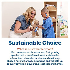 ECR4Kids Rotating Dress-Up Carousel, Costume Organizer, Natural