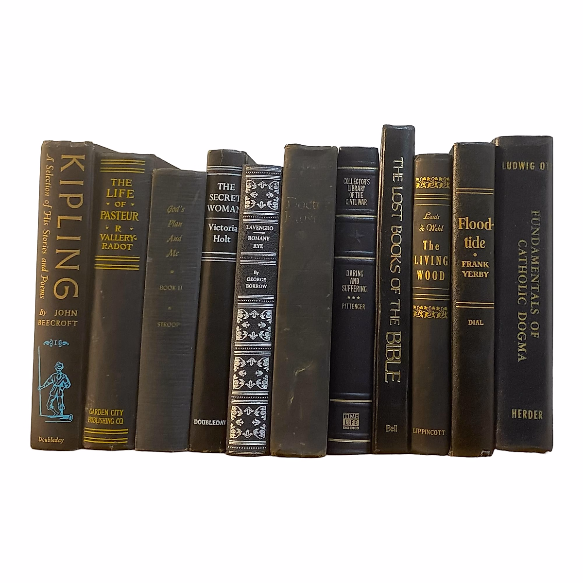 Antique Black Books by Color | Real Hardback Books Home Decor | Bulk Bundle of Decorative Hardcovers for Bookshelf Interior Design of Homes, Offices, Weddings, or Set Props