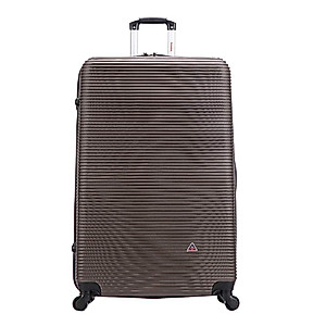 InUSA ROYAL Hardside Spinner Luggage with Ergonomic Handles | Spacious Travel Suitcase with Four Spinner Wheels and Studs | 32 Inch Extra Large Spinner Luggage | Brown
