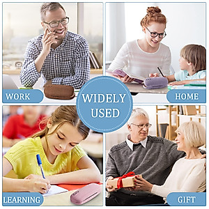 Chumia 12 Pcs Hard Shell Eye Glasses Cases Multi Unisex Glasses Case Back to School Supplies Linen Fabrics Eyeglasses Case Sunglasses Portable Glasses Protector with Eyeglass Cloth for Men Women