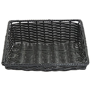 HUBERT® Black Produce Basket - 15 1/2"L x 16"D x 1 1/2" to 5"H