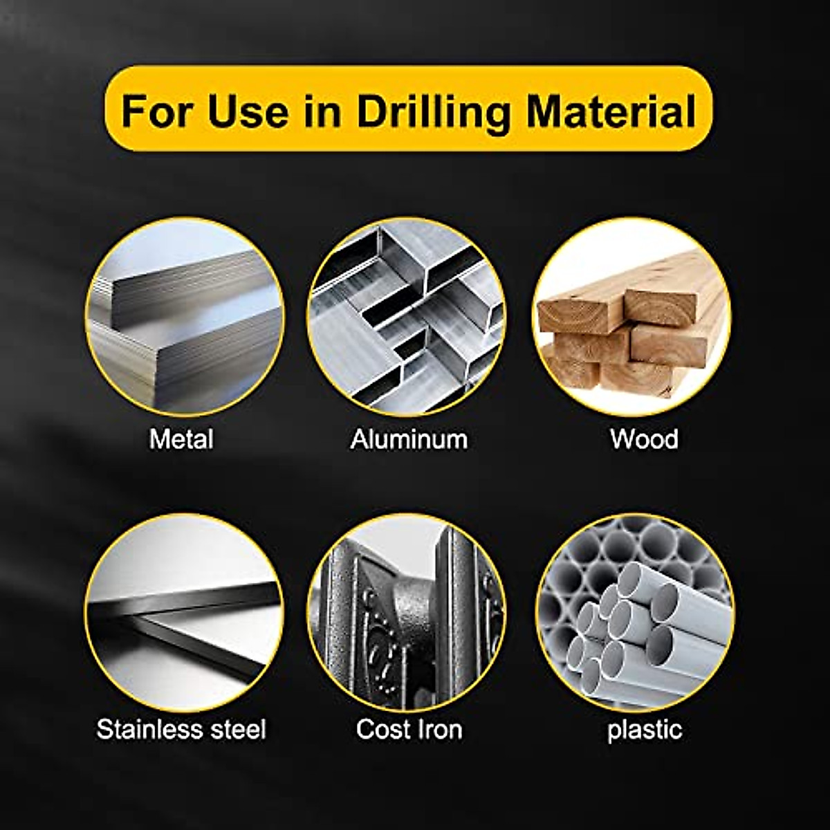 16PCS Impact Drill Bit Set for Metal, Cobalt Drill Bits High Speed Oxide Twist Jobber Drill Bit Set for Hardness Alloy Steel Wood Aluminum Cast Iron 1/16"-1/2"