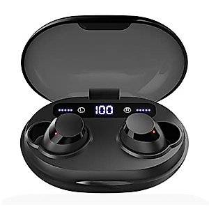 Aruind Wireless Earbuds Bluetooth Headphones, 56H Playback True Wireless Stereo Earbuds LED Display IPX7 Waterproof Deep Bass Built-in Mic Earphone with Wireless Charging Case for iPhone/Android