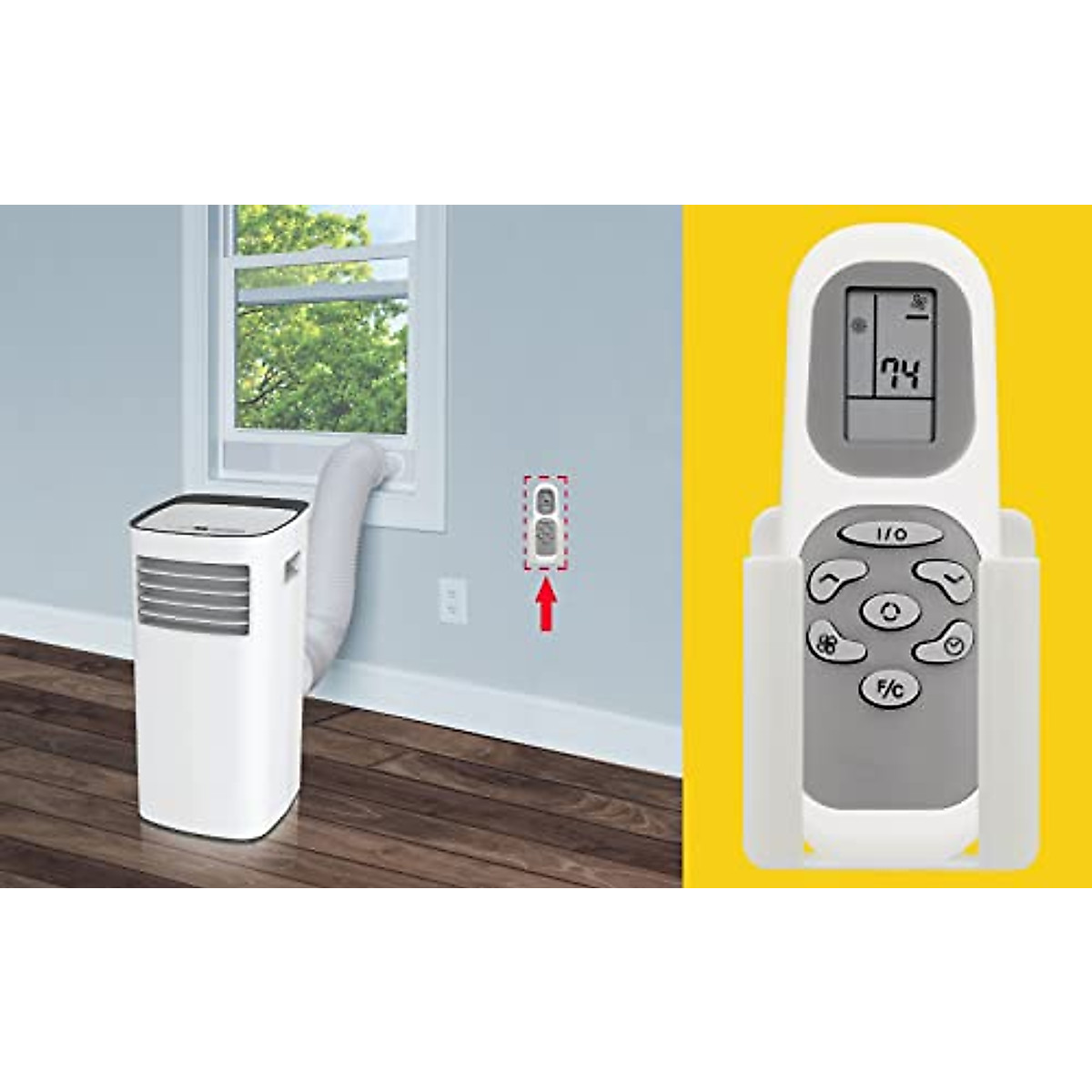 Replacement Remote Control for Whynter ARC14BG ARC-14BG ARC14S ARC-14SH ARC-14S ARC-141BG ARC-143MX ARC143MX ARC-14S Dual Hose Digital Portable AC Air Conditioner, with Wall Mount Case