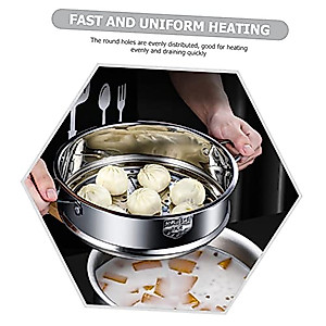 GOOHOCHY stainless steel steamer bun steamer stainless steel wok stainless cookware metal steamer basket rice cooker rack seafood steam Basket Steaming Tool Buns Steamer Kitchen Tool tray