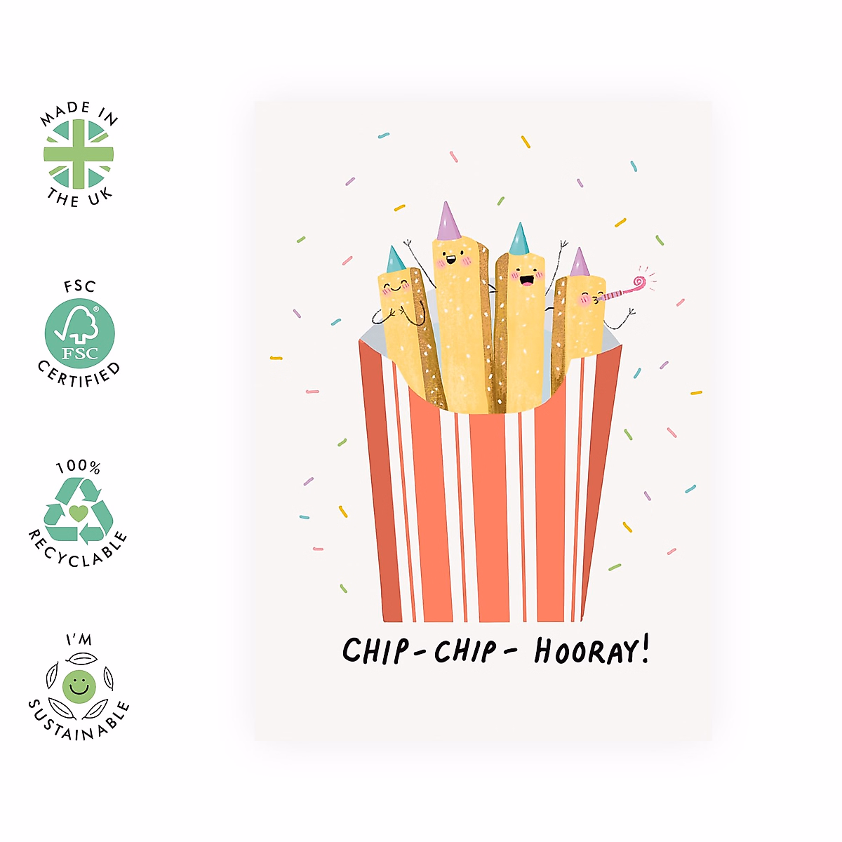 CENTRAL 23 Anniversary Card For Her Him - Chip Chip Hooray - Valentines Card Mom Dad - Birthday Cards Mommy Daddy - Girlfriend Boyfriend- Greeting Card For Christmas - Comes With Fun Stickers