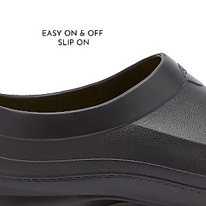 Avia Flame Men's Clogs, Slip Resistant Shoes for Men Food Service, Non Slip Restaurant and Chef Shoes Men Slip Resistant for Kitchen Work or Nursing - Black, 10 Medium