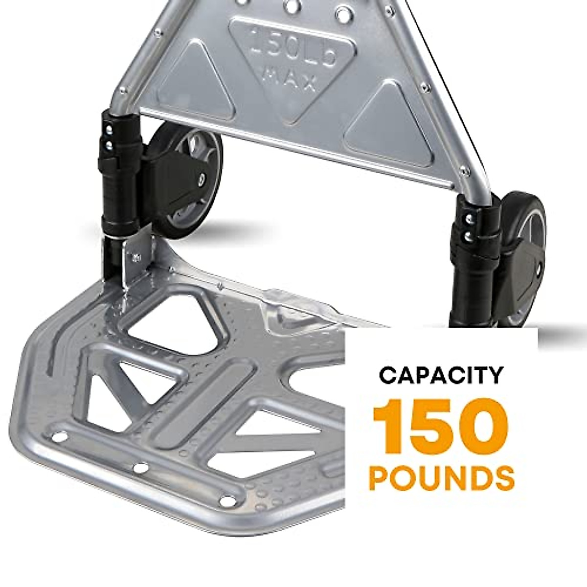 Olympia Tools 150 Lb Folding Hand Truck and Dolly with Telescoping Handle and Bungee Cord for Moving