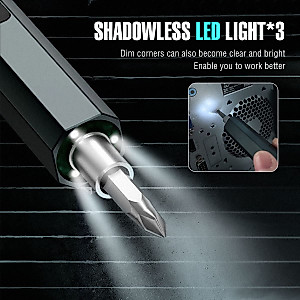 EFAITHFIX Electric Screwdriver Set, 66 In 1 Cordless Mini Power Precision Screwdriver Kit with 64 Bits, Rechargeable Portable Magnetic Repair Tool Kit with LED Lights for Phone Laptop Watch Jeweler