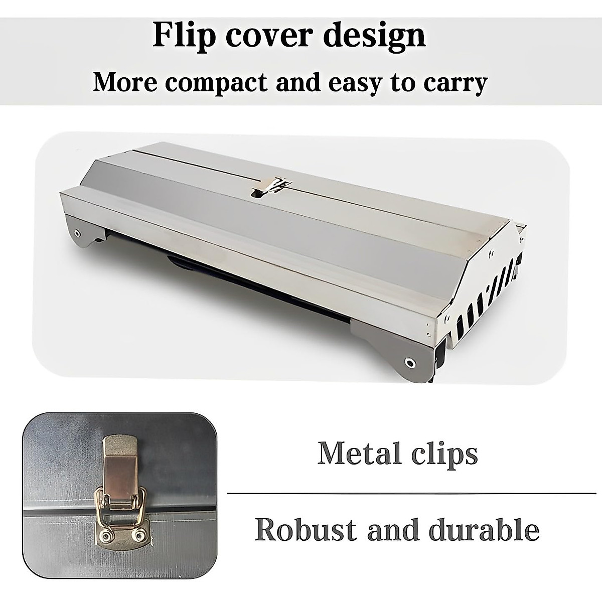 Portable Charcoal Grill 18 inch, Folding BBQ Grill Portable Grill with Reinforce Support Frame, Alloy Steel Table Top Grill Charcoal for Outdoor Cooking,Camping,Backyard Barbecue