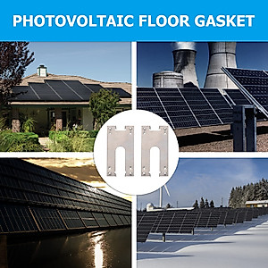 Angoily Solar Panel With Frame PV Grounding Clip Washer Spacer Stainless Steel Photovoltaic Ground Gasket Photovoltaic Rack Conductive Gasket 5mm 50pcs