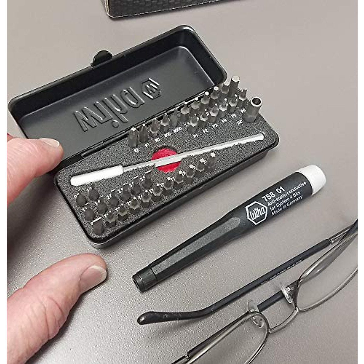 Wiha 75980 39 Piece ESD Safe Go Box Micro Bits Set