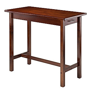 Winsome Wood Kitchen Island Table With 2-Drawers, Antique Walnut (94540)