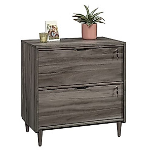 Sauder Clifford Place Lateral File Cabinet in Jet Acacia, Jet Acacia Finish