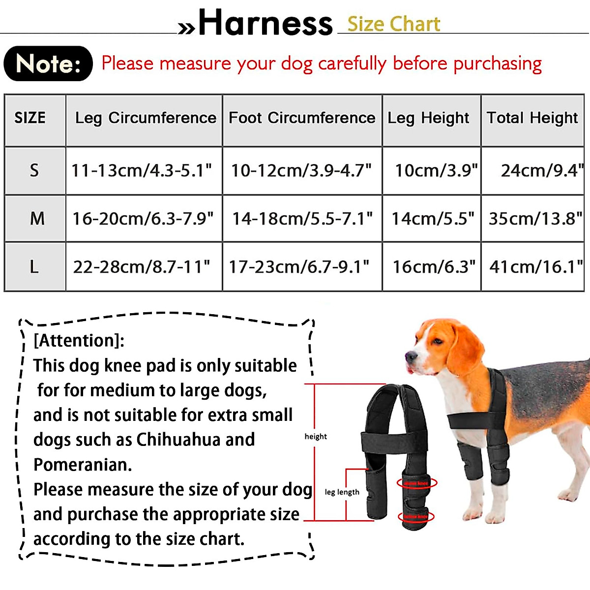 SELMAI Reflective Dog Shoulder Brace Front Leg Brace Canine Elbow Protector Extra Supportive Joint Wrap Arthritis Loss of Stability Helps Wounds Healing Prevents Injuries Sprains Black S