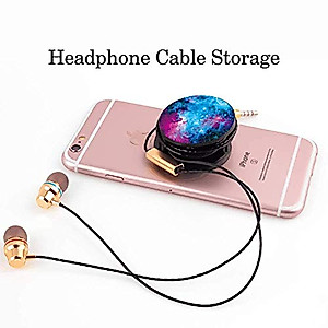 4 Pack Foldable Expanding Cell Phone Finger Stand Holder Compatible with All Smartphones and Tablets Purple Galaxy Starry Sky Nebula