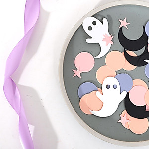 230psc Halloween Spooky Confetti - Pink Halloween Confetti, Spooky One Two Spooky Birthday Decorations, Halloween Table Decor, Girls Ghost Confetti