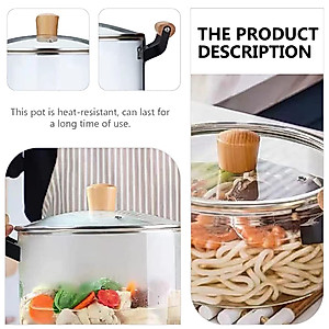 BESPORTBLE Glass Saucepan with Cover Heat Resistant 2. 5L Glass Cooking Pot with Cover Nonstick Soup Pot Sauce Pan for Soup Pasta Noodle Baby Food Transparent