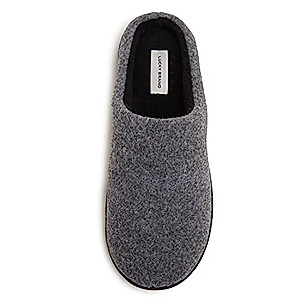 Lucky Brand Mens Faux Wool Clog Slippers with Memory Foam