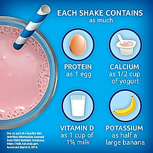 PediaSure Grow & Gain Non-GMO and Gluten-Free Shake Mix Powder, Nutritional Shake For Kids, With Protein, Probiotics, DHA, Antioxidants*, and Vitamins & Minerals, Strawberry , 14.1 Ounce (Pack of 6)