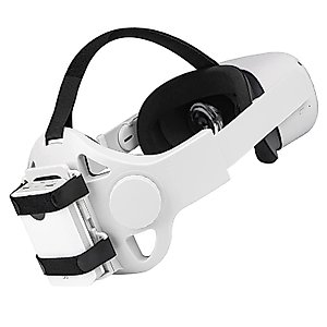Elite Head Strap for Oculus Quest 2, YIZEIJOB VR Quest 2 Accessories Replacement Strap with Battery Holder Bracket, Adjustable Lightweight Reduce Face Pressure