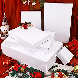 Moretoes 16 Pack Gift Boxes with Lids White Gift Boxes Bulk for Presents, Assorted Sizes for Wrapping Gifts, Bridesmaid Proposal Boxes 4-17 Inch Clothes Holidays Birthday Valentine's Day