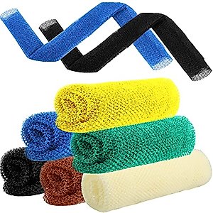 Trounistro 6 Pack African Bathing Sponge African Exfoliating Body Net Bathing Sponge Long Net Back Scrubber Exfoliating Shower Skin Smoother for Daily Use or Stocking Stuffer Women Man, 6 Colors